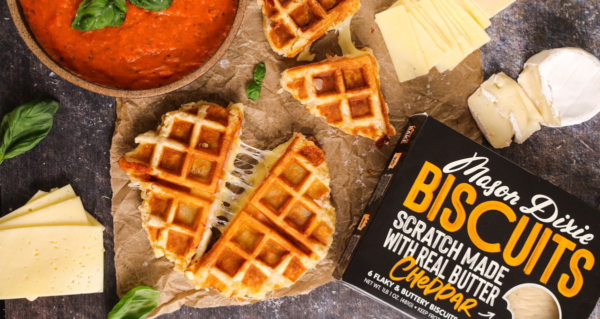 Biscuit Waffle Grilled Cheese – Mason Dixie Foods