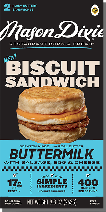 Mason Dixie | Buttermilk Biscuit Sandwich With Sausage, Egg & Cheese ...